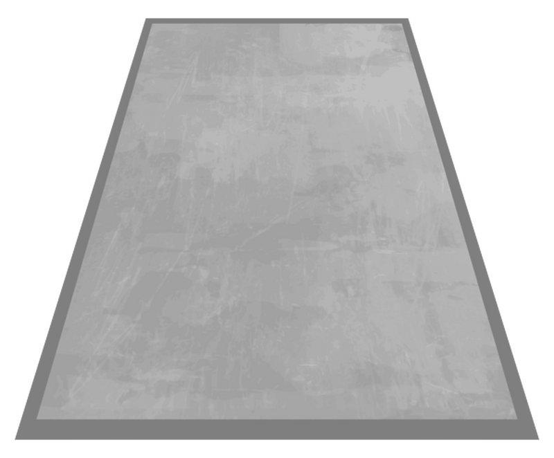 Smooth grey kitchen mat