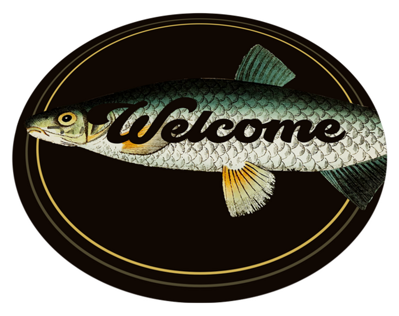 Welcome Fish Entryway animal mat