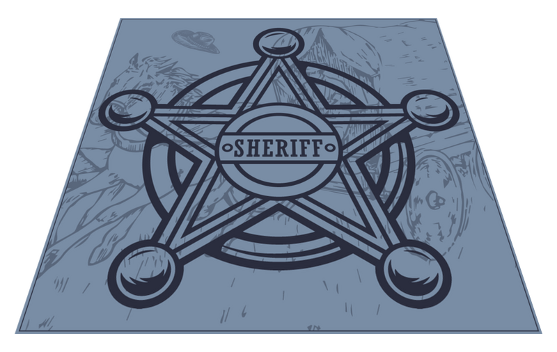 Sheriff Badge Emblem game rug