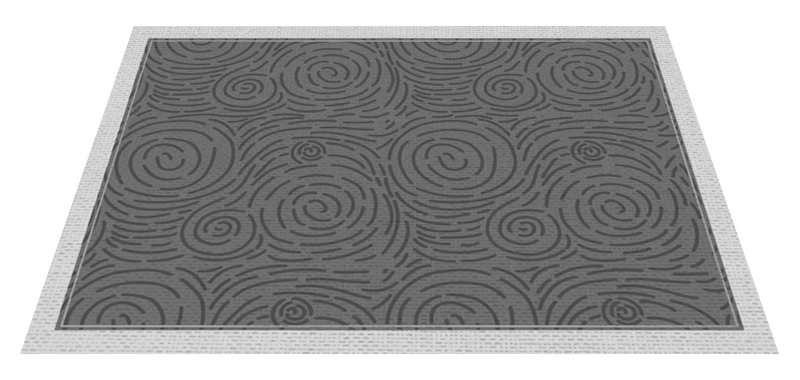 Tapis vinyle texture motifs tourbillonnants