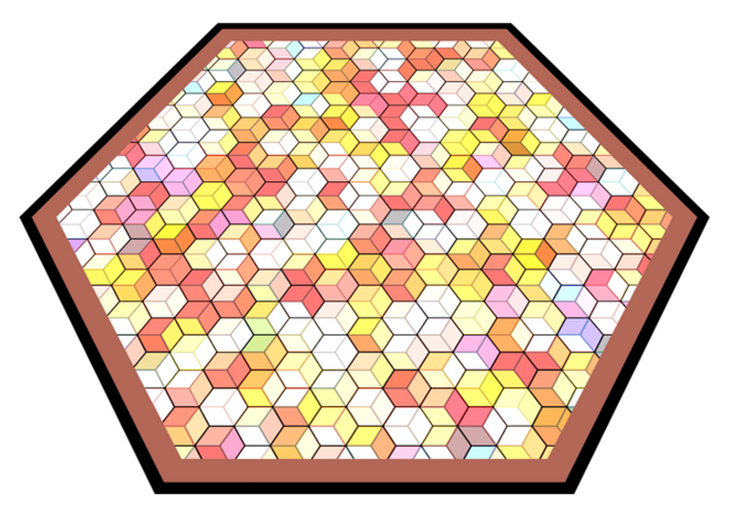 Hexagonal Spectrum geometric rug