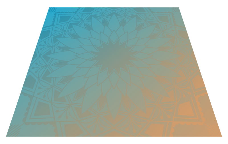 Modré odstíny mandala vinylový koberec - TenStickers
