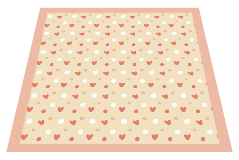 Heart Pattern Decor nursery rug