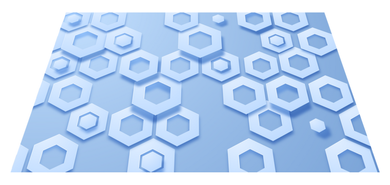 Hexagonal Blue Pattern geometric rug