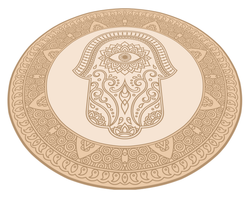 Vinil podovi mandala bež fatima simbol ruke