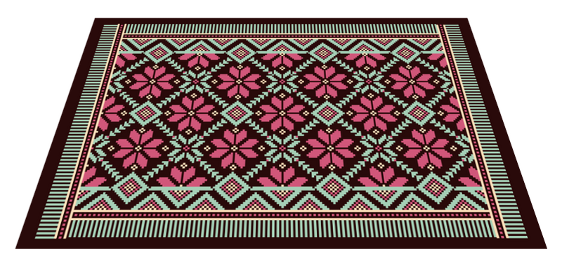 Tapis vinyle dessin d'art Tapis de broderie - TenStickers