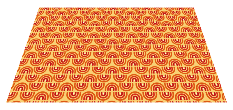 70s big waves retro rug - TenStickers