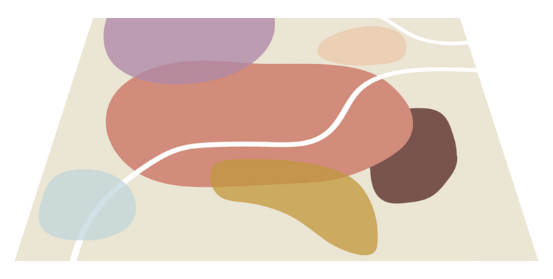Abstract Organic Shapes minimalistic rug