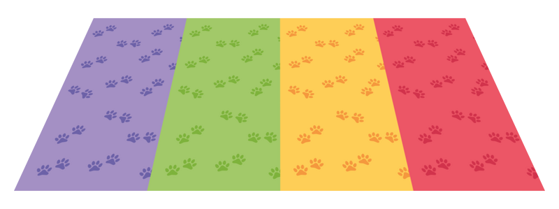 Paw pattern animal mat - TenStickers