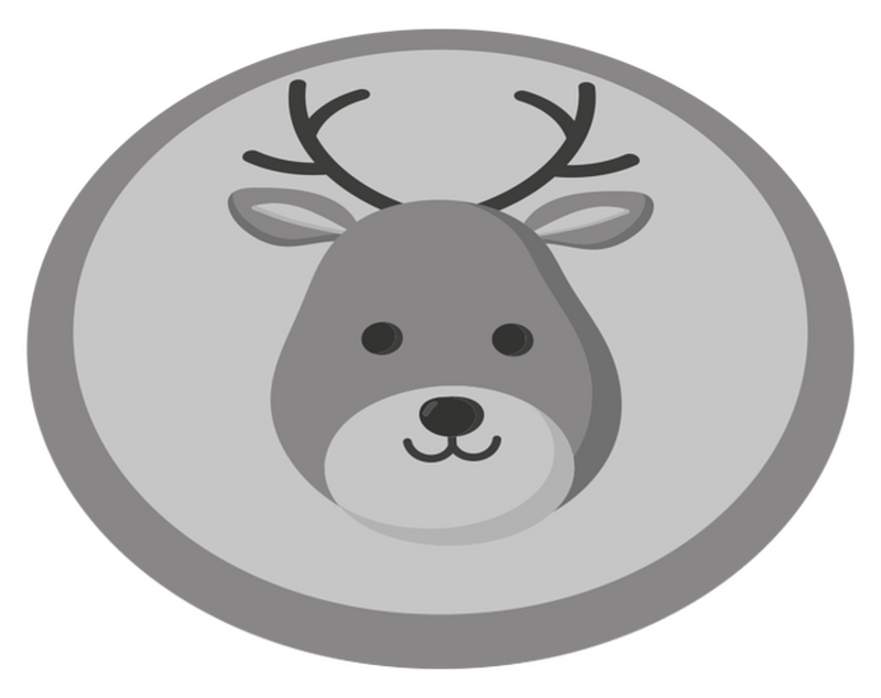 Nordisk grå hjort baby matta - Tenstickers
