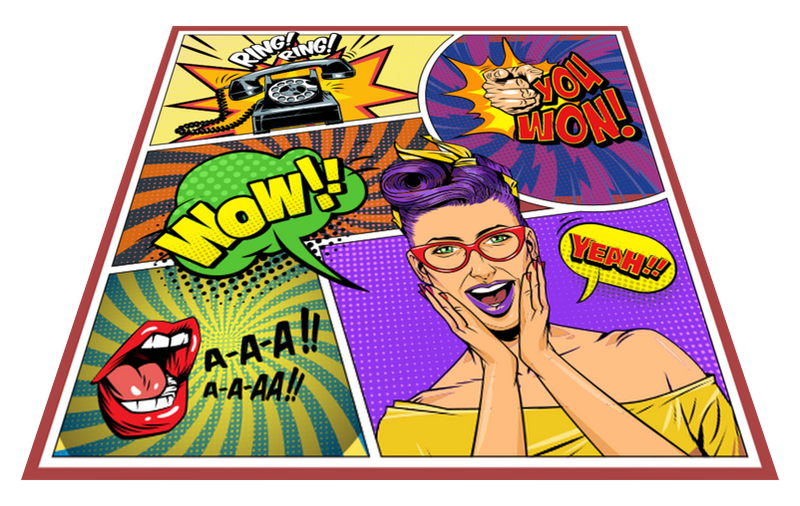 Pop Art Expressions kids vinyl carpet