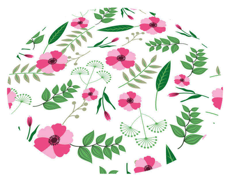 Tapete de flores de rosas cor de rosa legal - TenStickers