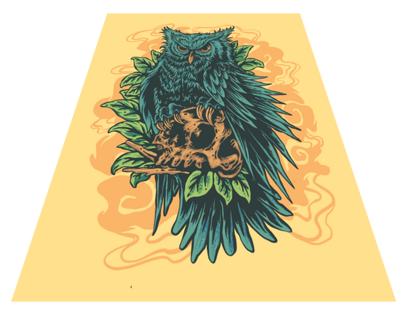 Alfombra vinílica animal print arte del búho místico