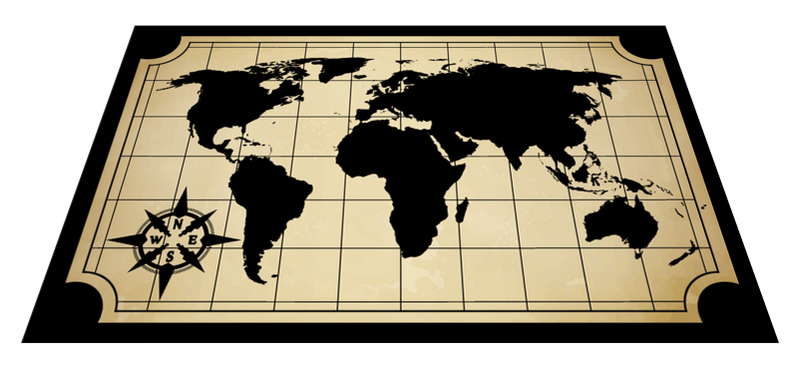 Vinyl Teppich Weltkarte weltkartendesign