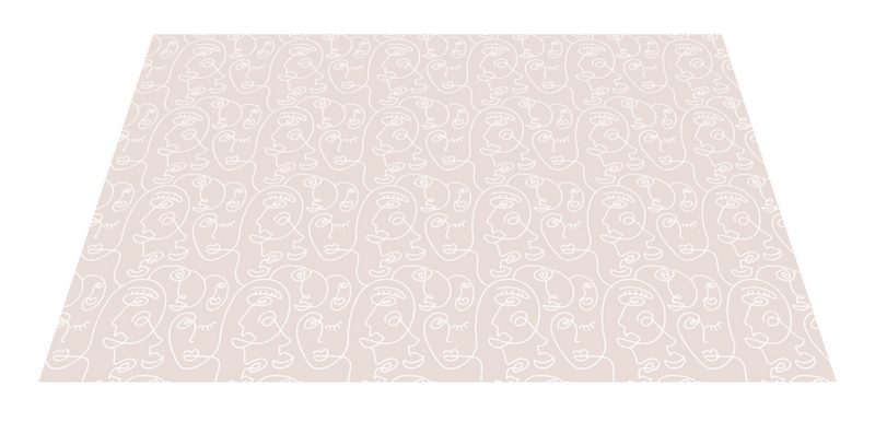 Tapis salon Rose texturé - TenStickers