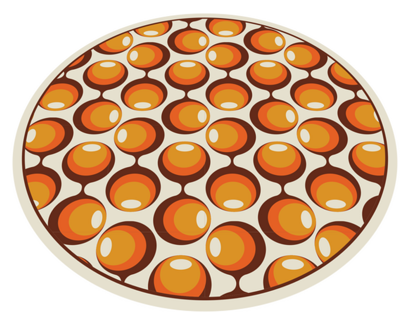 Tapis géométrique Semi oblong shape design - TenStickers