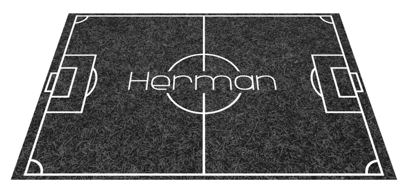 Football Pitch Theme star rug