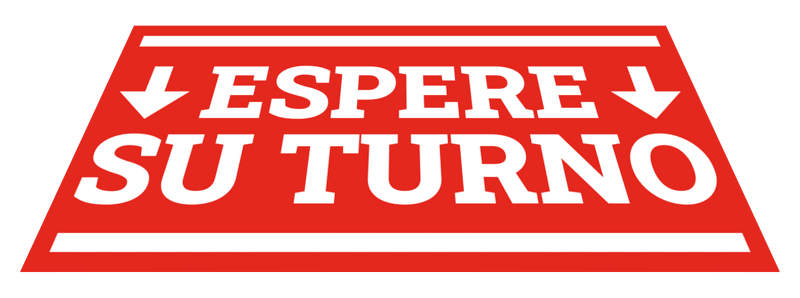 Alfombra vinílica roja espere su turno - TenVinilo