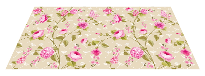 Covor vinil flori și plante suprafață cu model floral