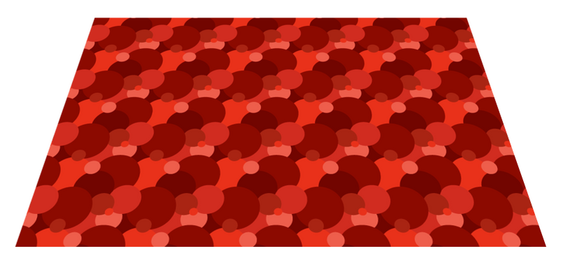 Modern cirkelpatroon vinyl tapijt rood