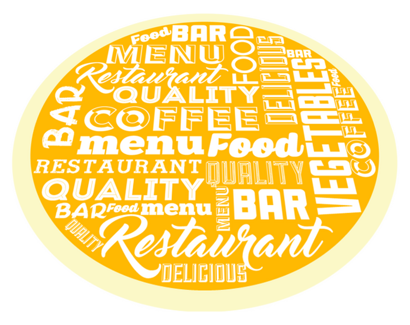 Restaurant Quality Menu custom vinyl rug
