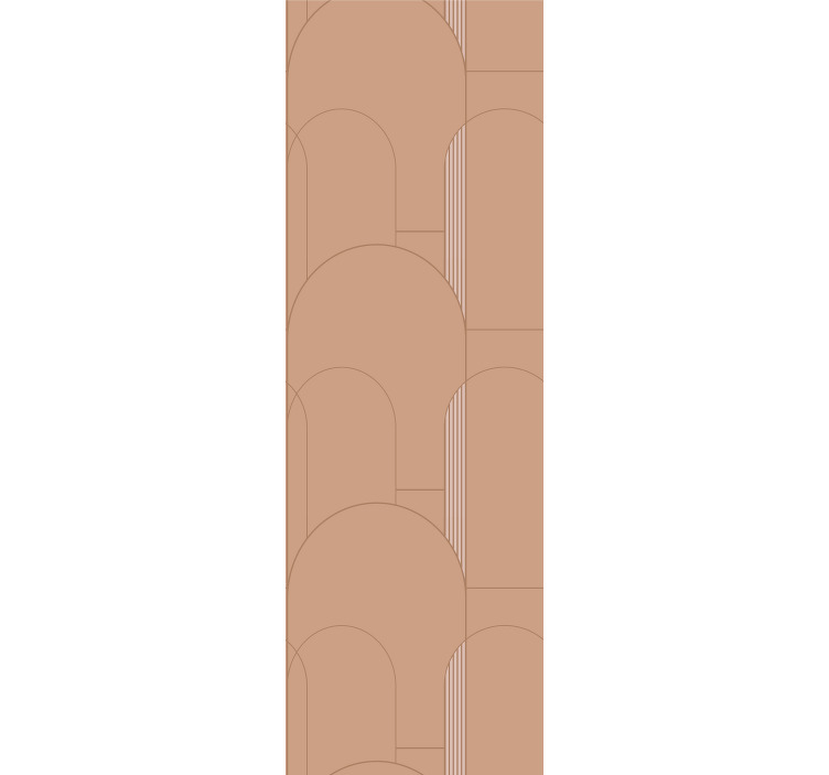 Beige arch patterns contemporary wallpaper