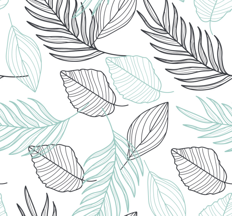 Stylish gray flying pattern leaves wallpaper