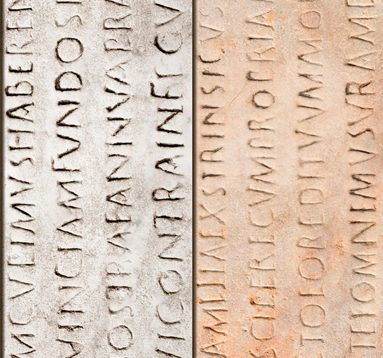 Textured Letter Relief lettering wallpaper