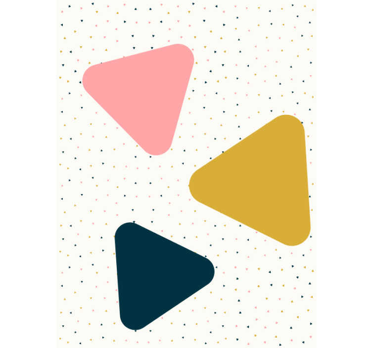 Circle Pattern Wallpaper Rain of Triangles - TenStickers