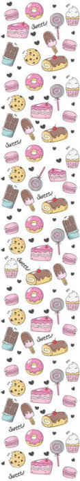 Dessert themed Kitchen Vinyl Wallpaper - TenStickers