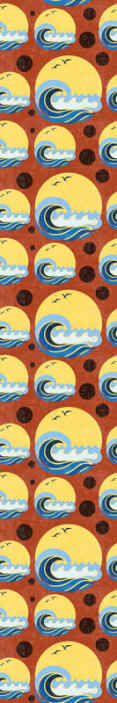 Sun, Beach and Wave Geometric wallpaper - TenStickers