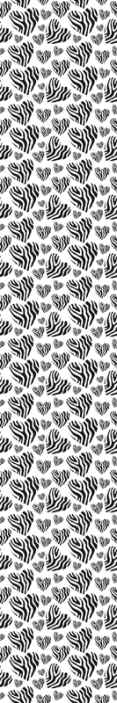 Sebra animal print hjerte utskrift tapet - Tenstickers