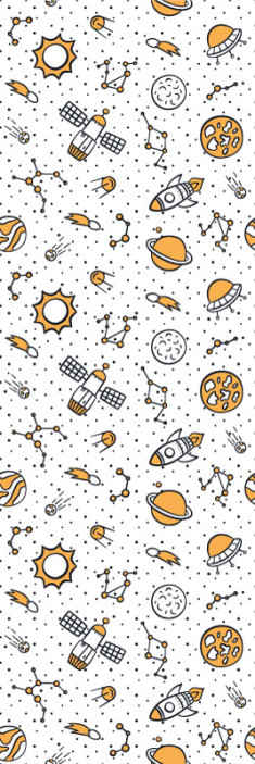 Rymd och raketer barnversion stjärnklar tapet - Tenstickers