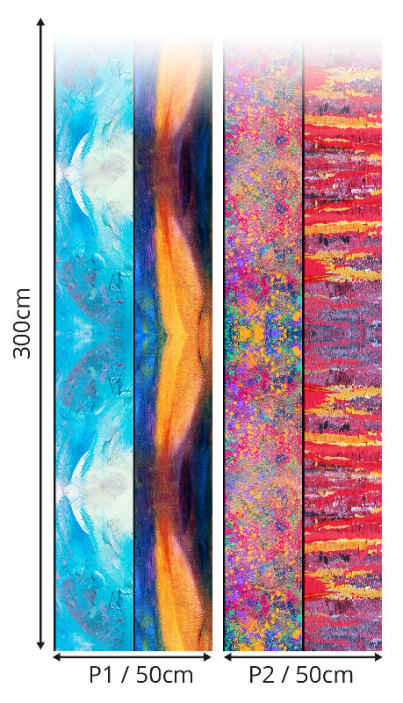 Tapet splash colorat - TenStickers