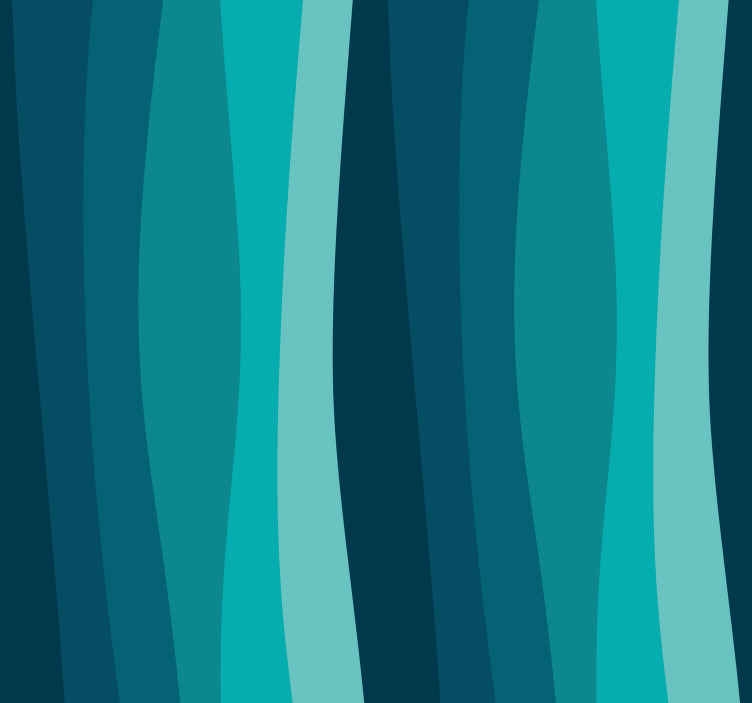 Wave pattern Living room wallpaper - TenStickers