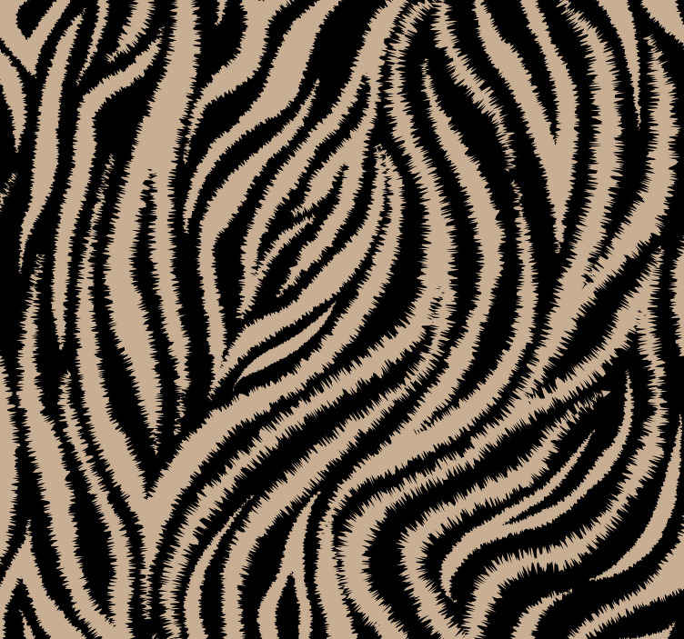 Irregular black and beige zebra pattern Lounge Wallpaper - TenStickers