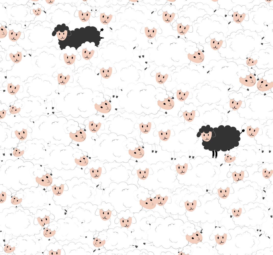 Sheep Delight Motif nursery wallpaper