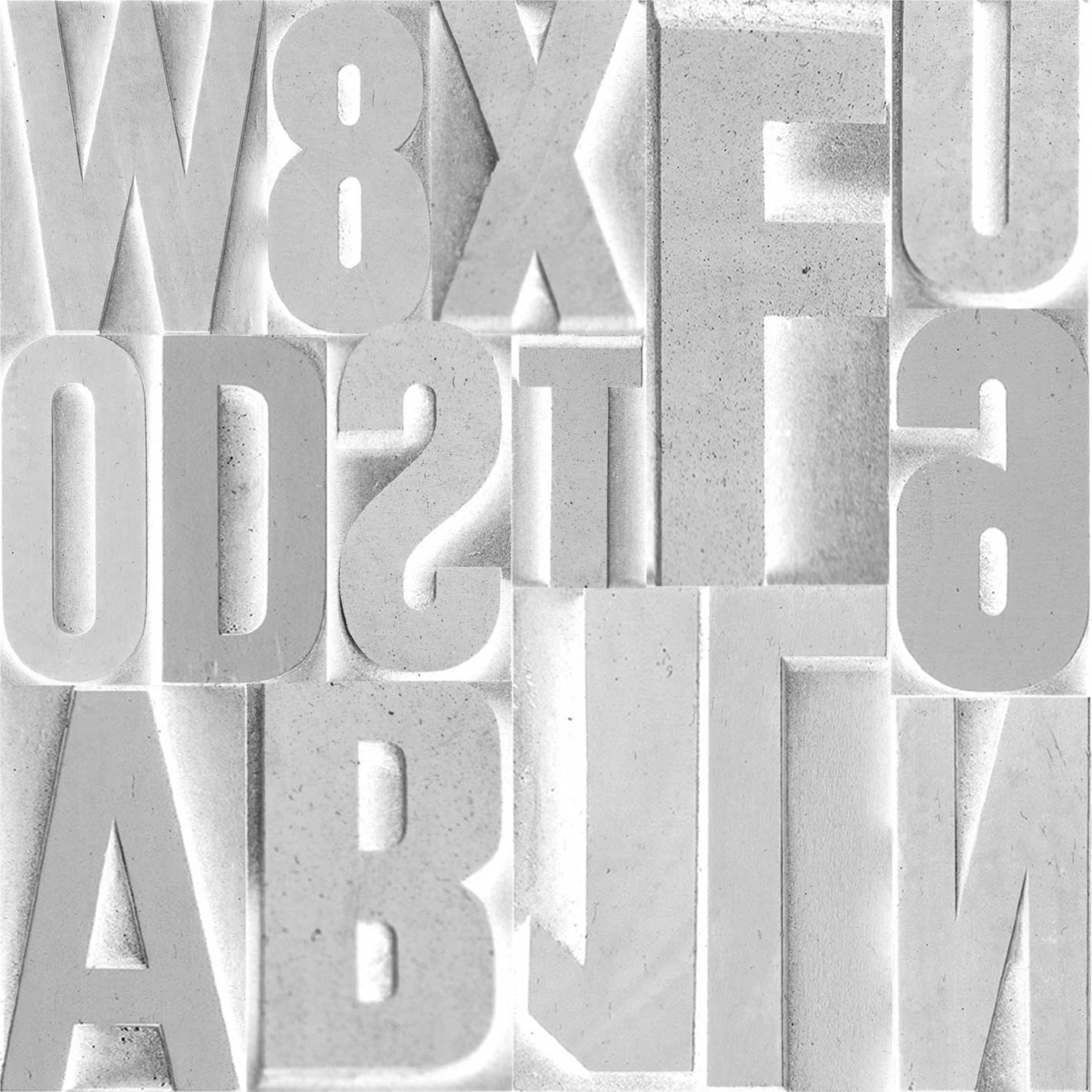 3d-grijze letters behang letters