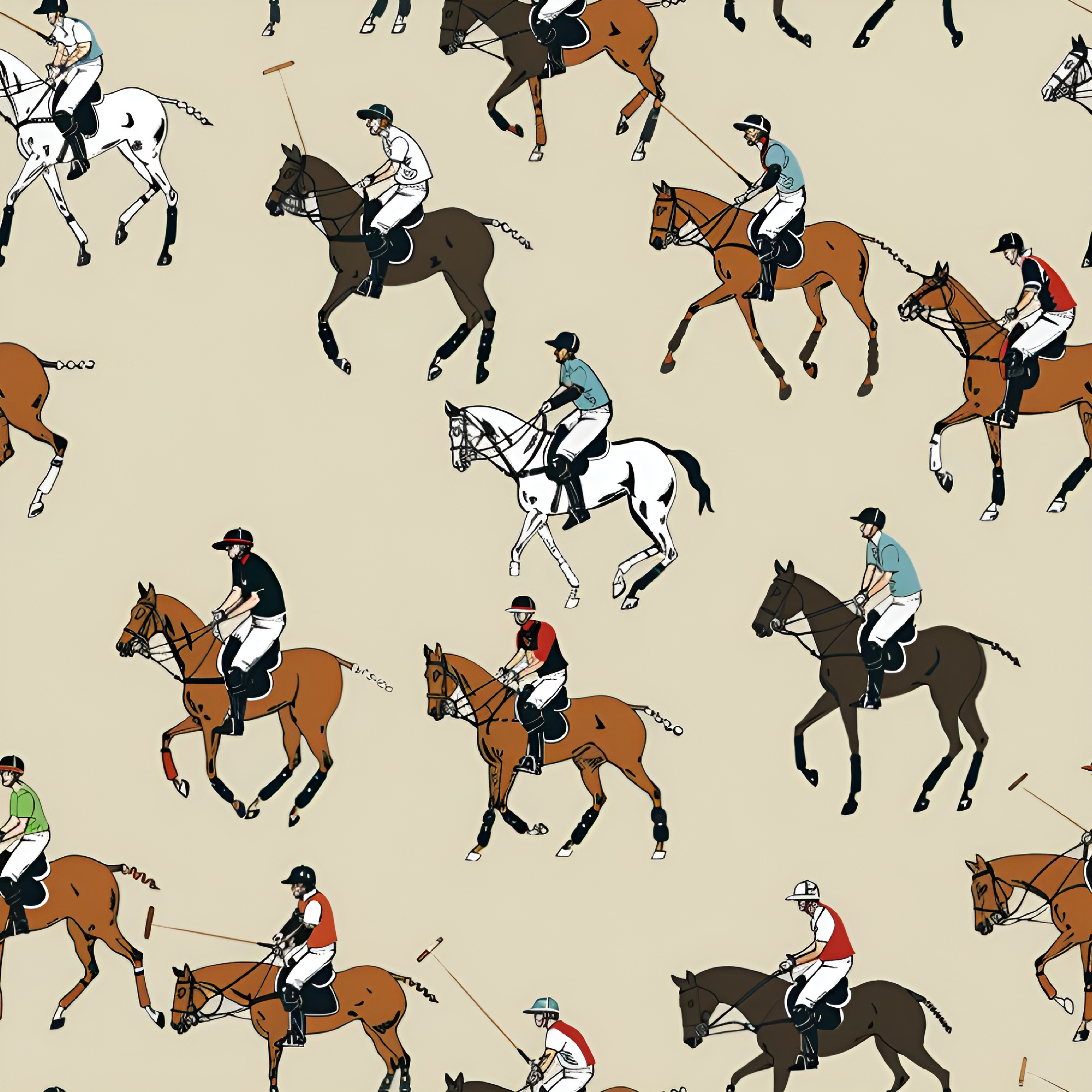 Paardenraces Behang