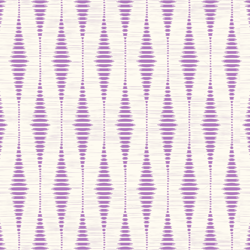 Papel pintado geométrico ikat rabaul morado