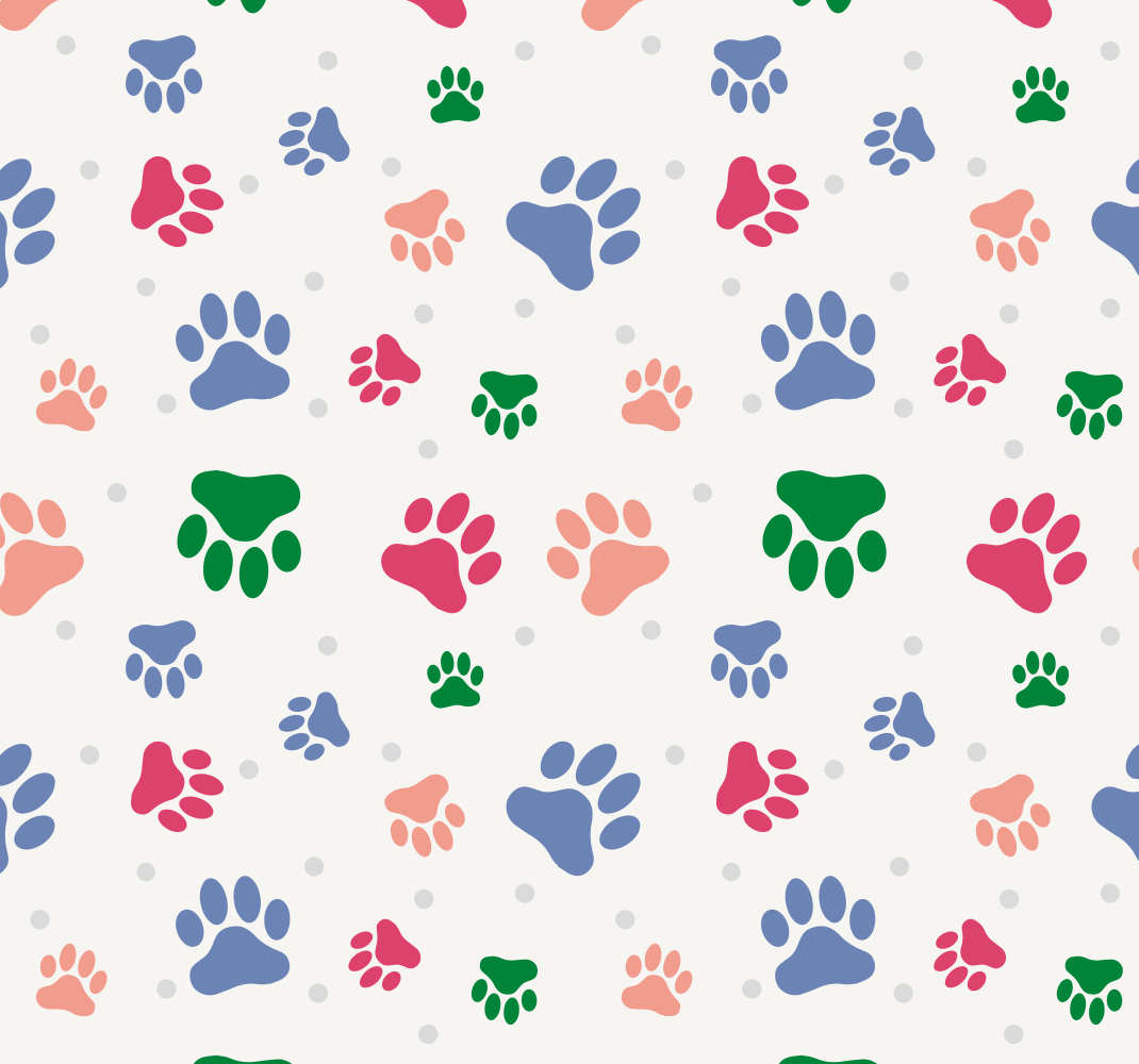 psie tapety dekor so vzorom labky