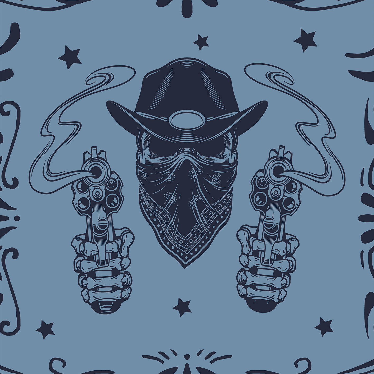 Cowboy med pistoler by tapet
