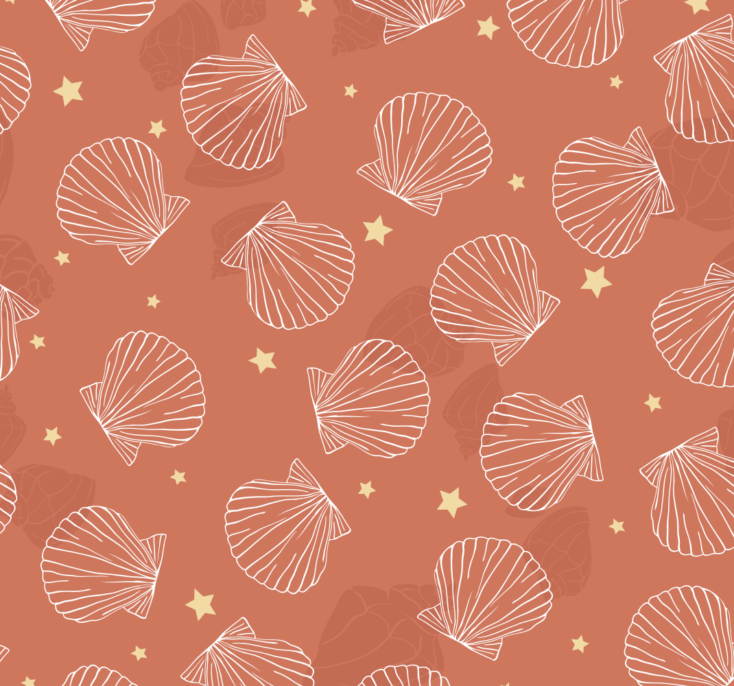 Seashell Star Pattern animal wallpaper