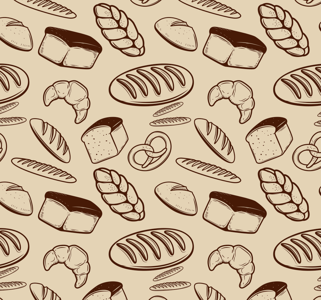 Bakery seamless kitchen wallpaper - TenStickers