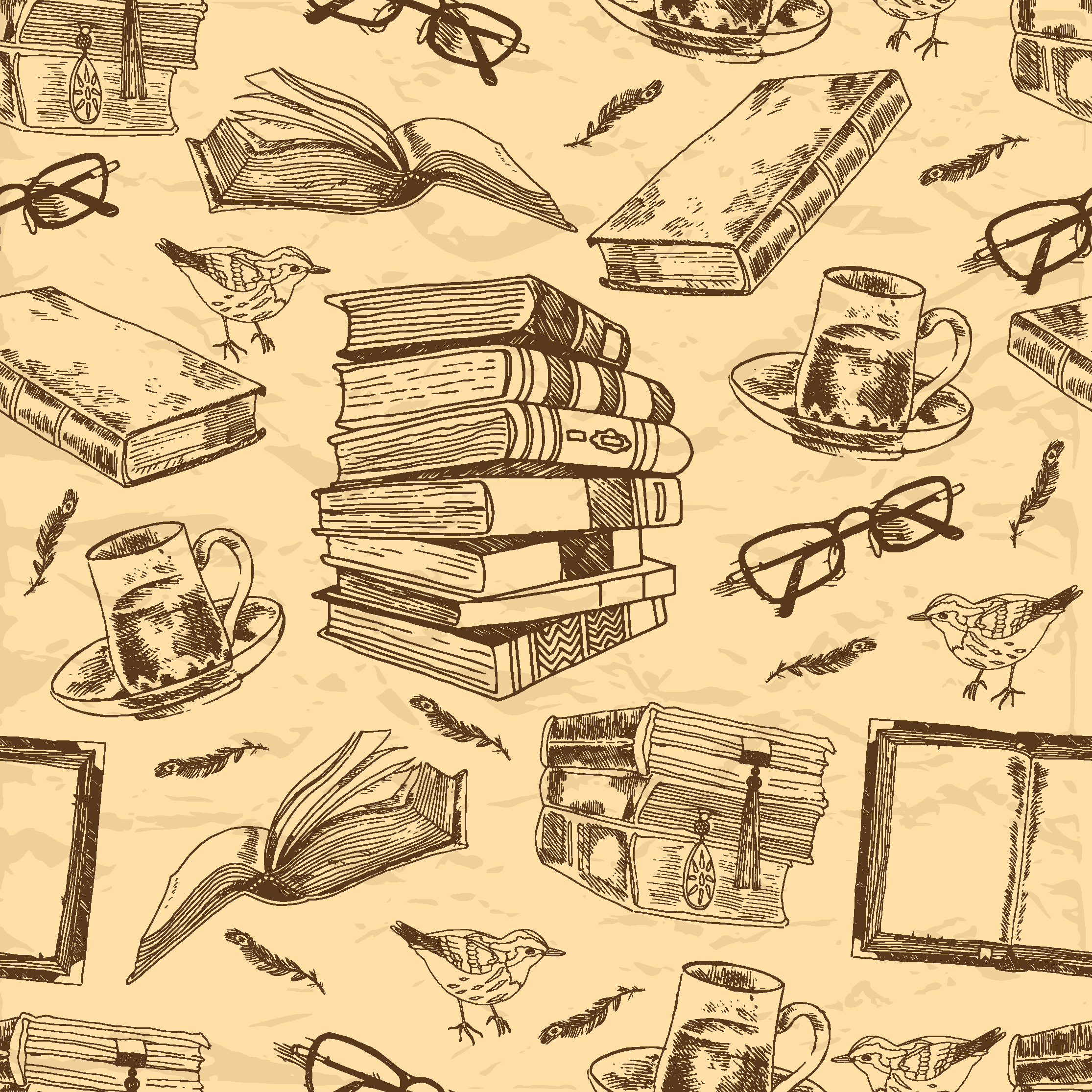 Old Library Best office wallpaper - TenStickers