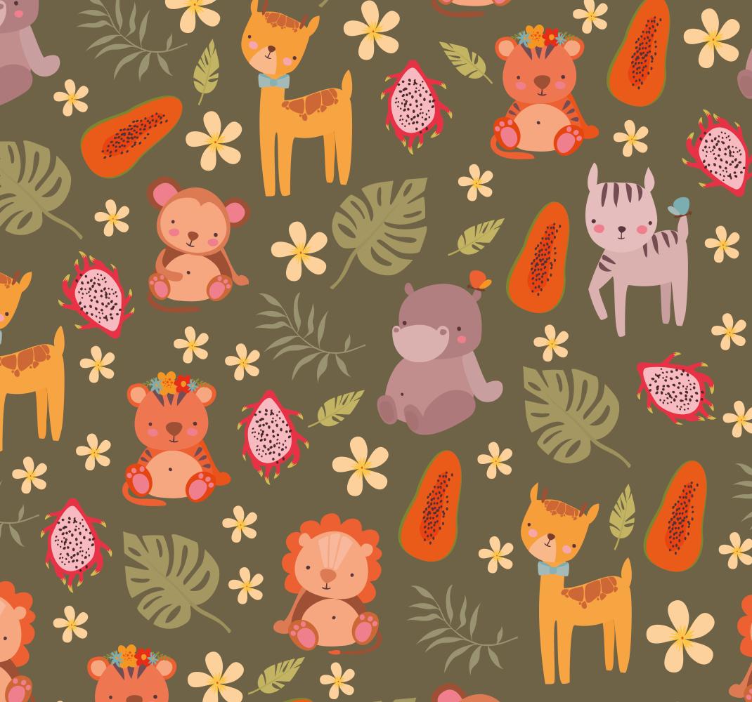 Forest Creatures Pattern animal wallpaper