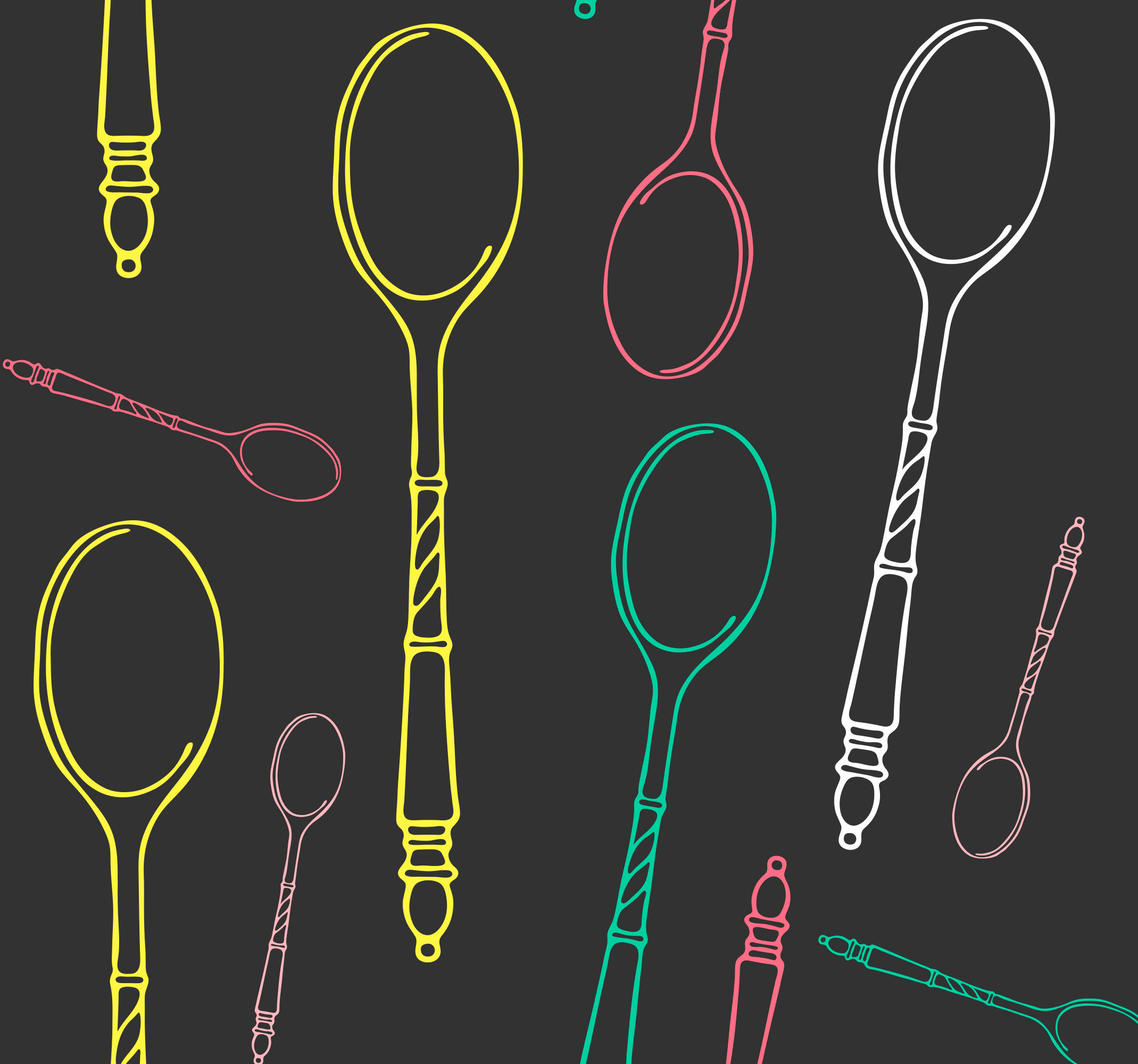 Multicolored spoons kitchen wallpaper - TenStickers