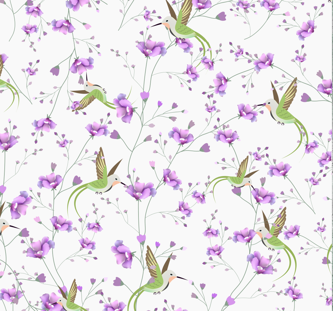 красочные колибри серая птица обои - TenStickers