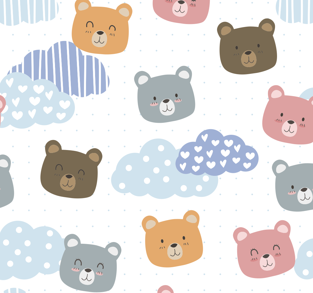Urs minimalist zâmbet imagini de fundal animale cool - TenStickers