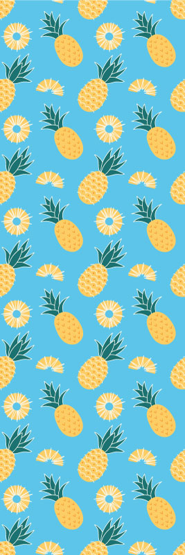 Tropisk ananas print tapet med dyr